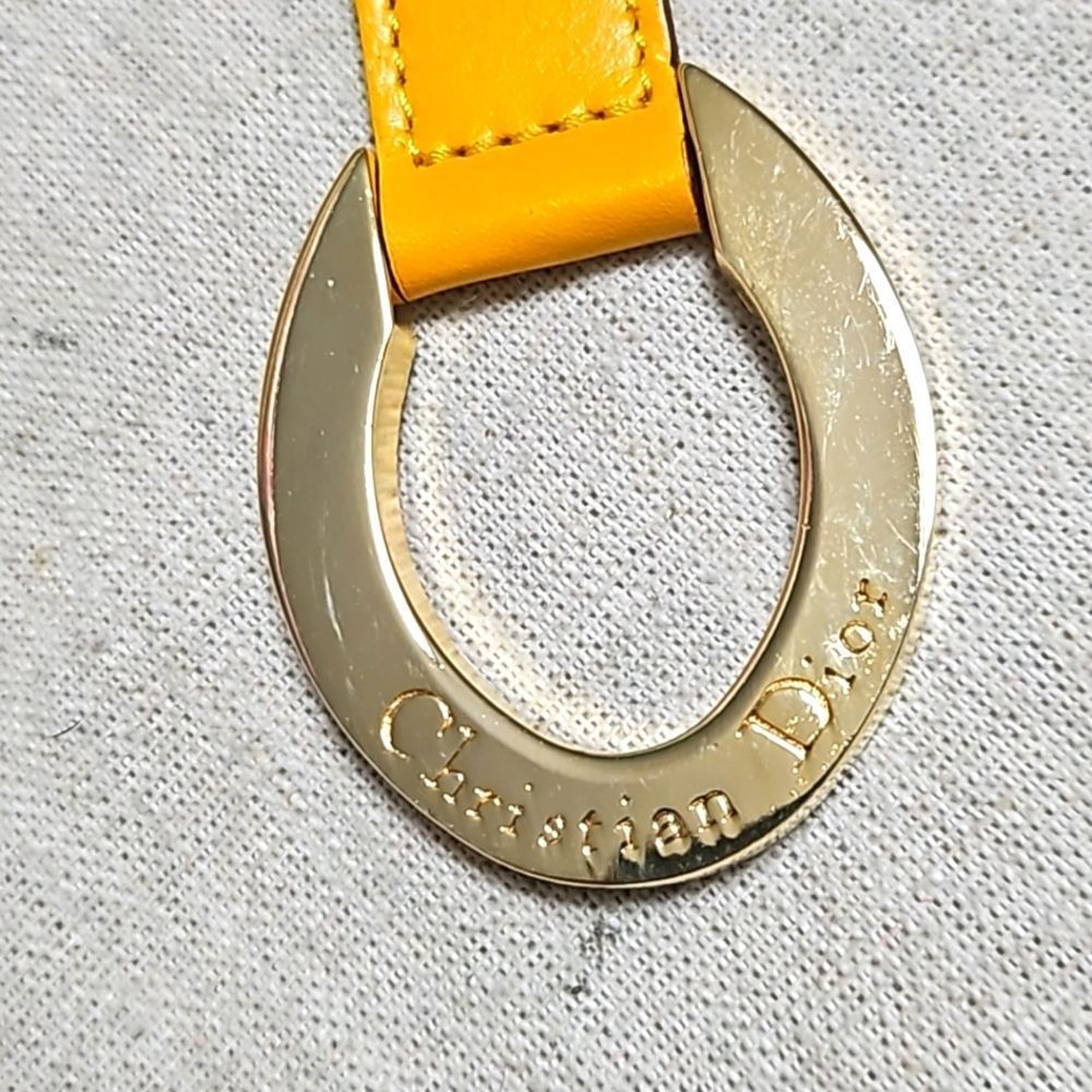 Authentic Christian Dior Gold Plated Vintage Keyring … - Gem